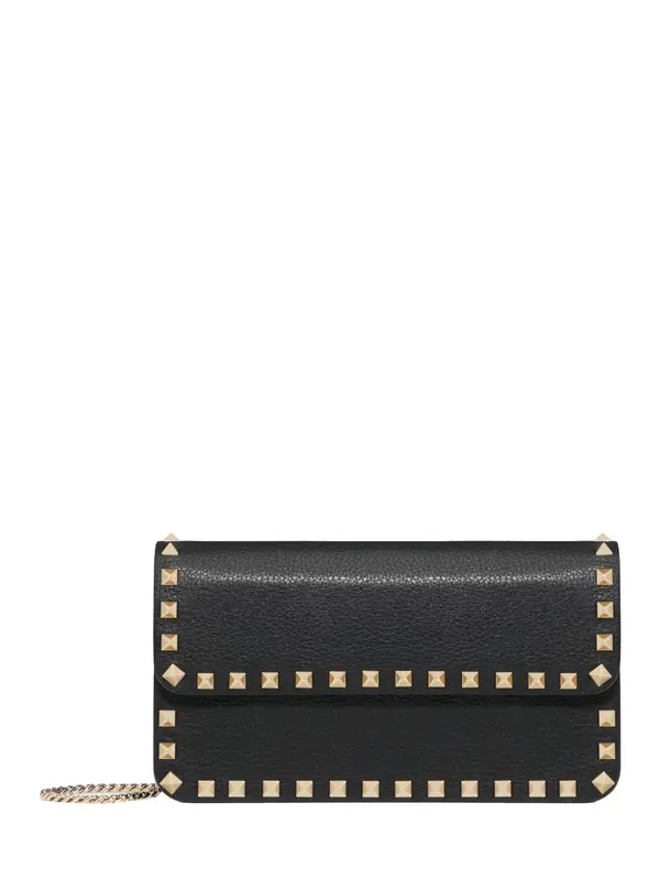 Valentino Garavani Rockstud Leather Clutch - Black