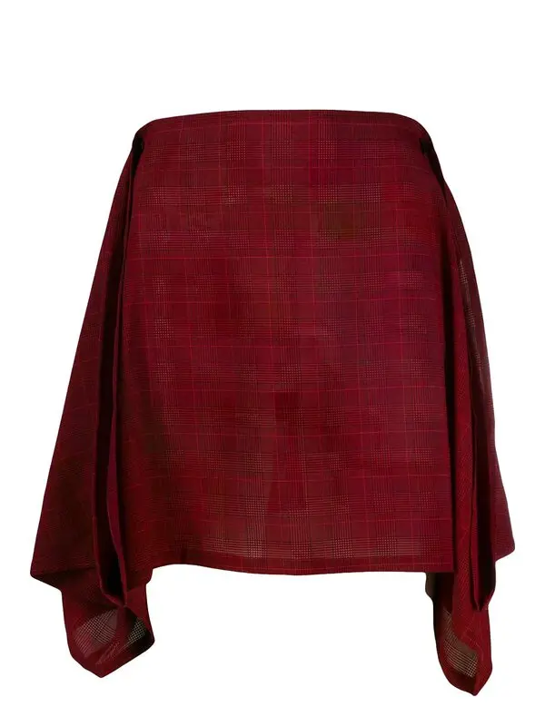 Jean Paul Gaultier Plaid Mini Skirt - Red