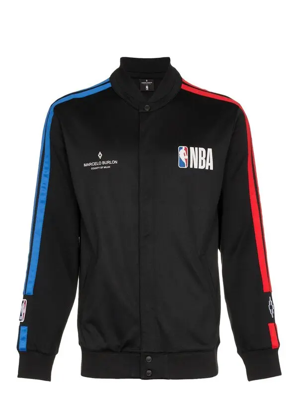 COUNTY OF MILAN Marcelo Burlon Nba Varsity Jacket - Black