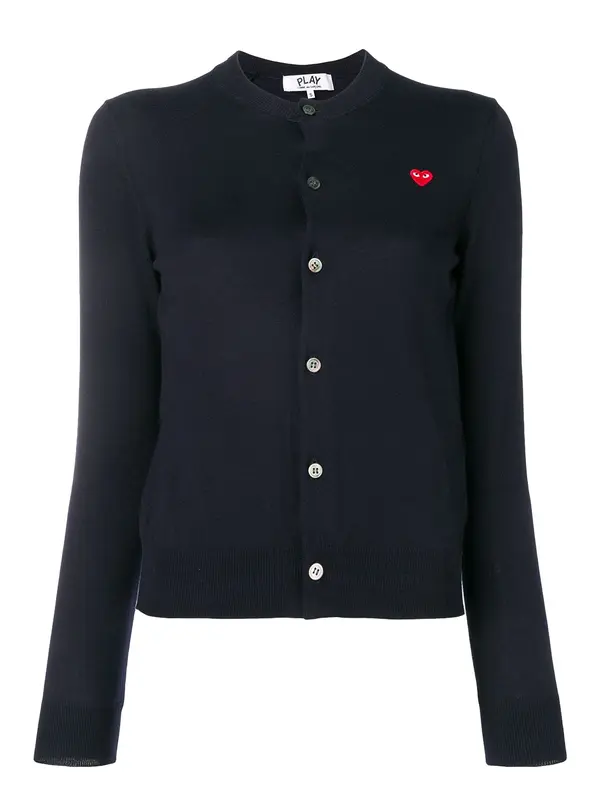 Play Comme Des Garcon Basic Cardigan - Blue