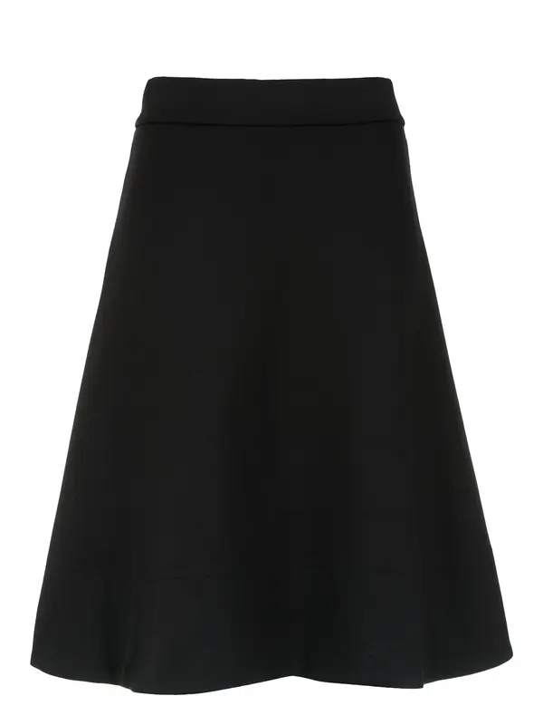 AMIR SLAMA Flared Midi Skirt - Black