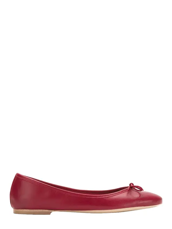 STUDIO CHOFAKIAN Sarita Leather Ballerina Shoes - Red