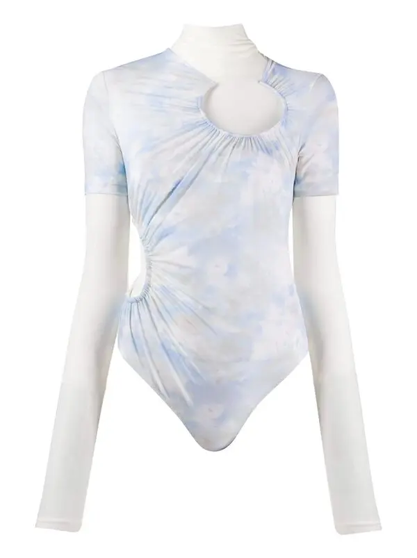 Off-White Tie-dye Layered Bodysuit - Blue