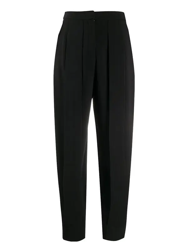 Stella McCartney High-waisted Tapered Trousers - Black