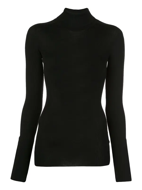 Wardrobe.NYC X The Woolmark Company Release 05 Roll-neck Ribbed Jumper - Black