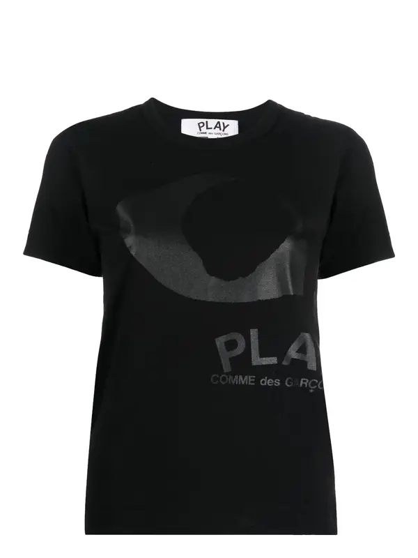 Play Comme Des Garcon Eye Print T-shirt - Black