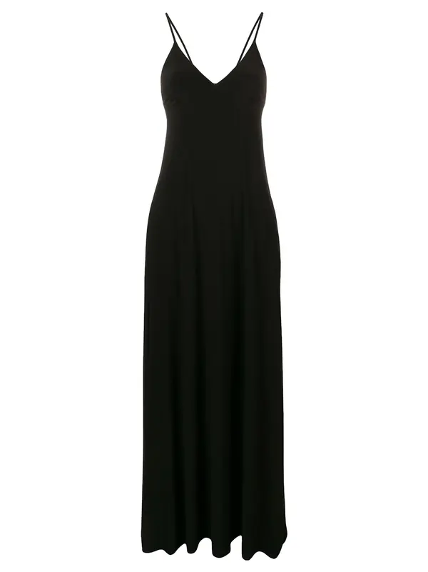 Norma Kamali V-neck Maxi Dress - Black