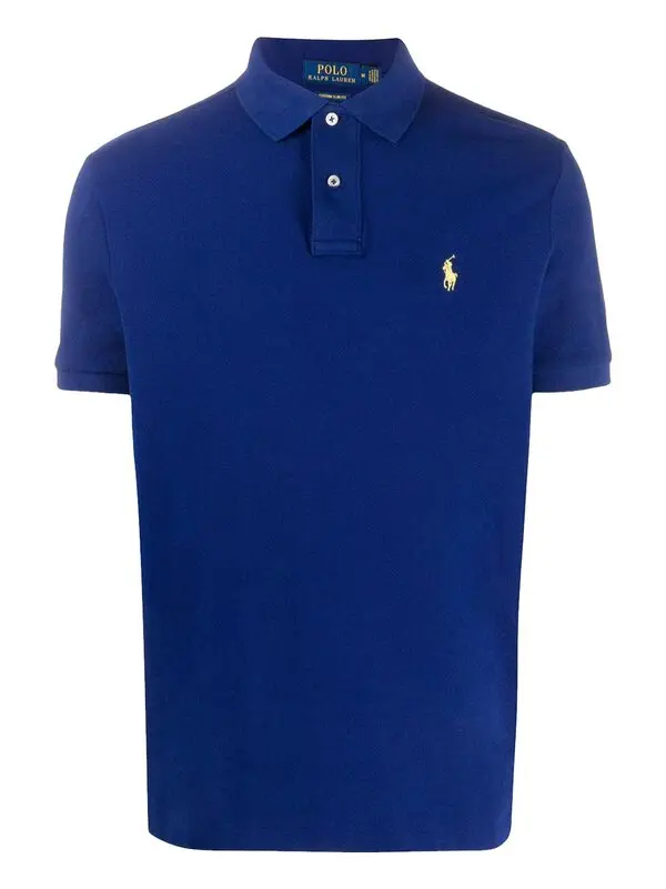 Polo Ralph Lauren Embroidered-logo Polo Shirt - Blue