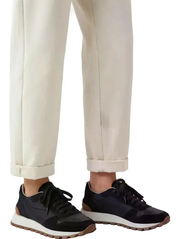 Brunello Cucinelli Monili-embellished Toe Sneakers - Black