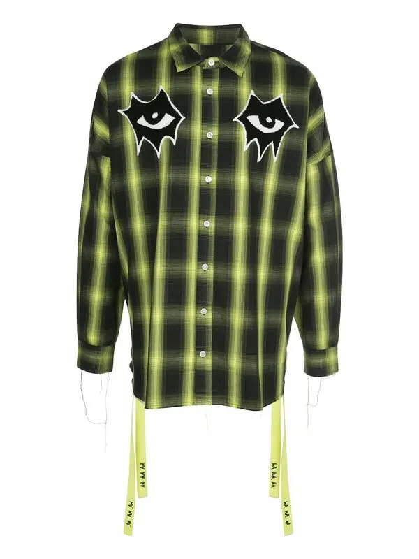 HACULLA. Signature Eyes Checked Shirt - Green
