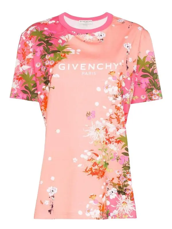 Givenchy Floral Logo T-shirt - Pink