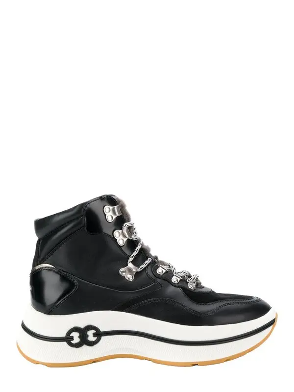 Tory Burch Lace-up High Top Sneakers - Black