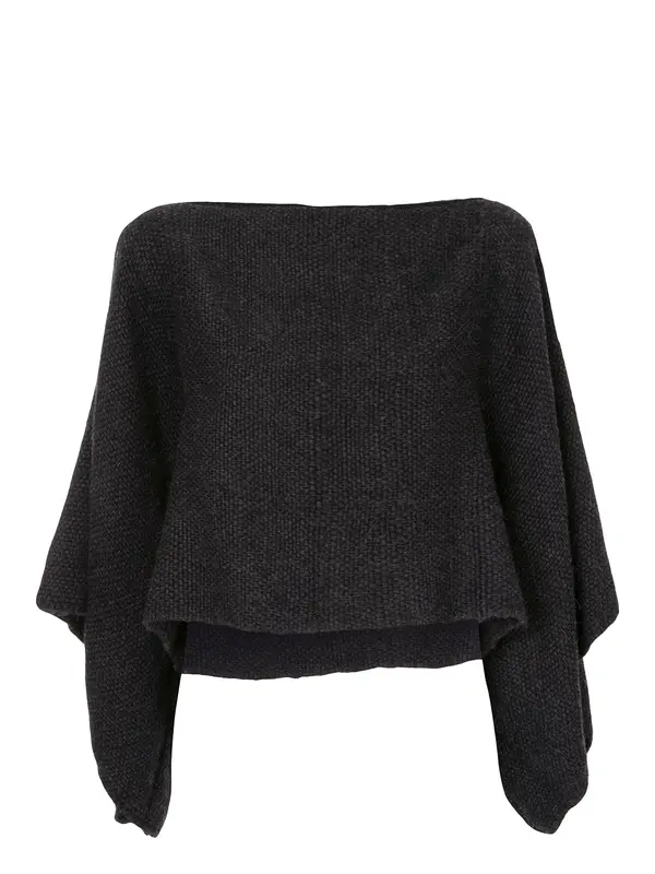 Voz Lineas Cropped Jumper - Black