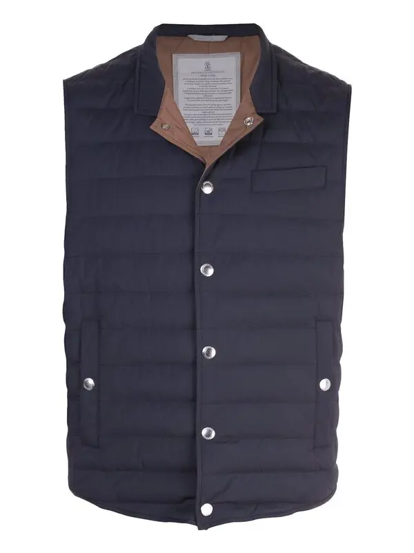 Brunello Cucinelli Padded Gilet - Blue