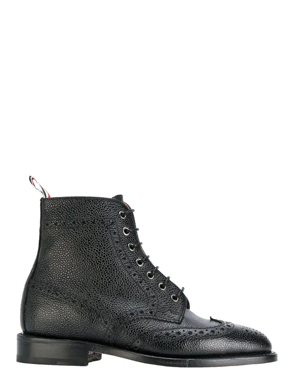Thom Browne Wingtip Brogue Boots - Black