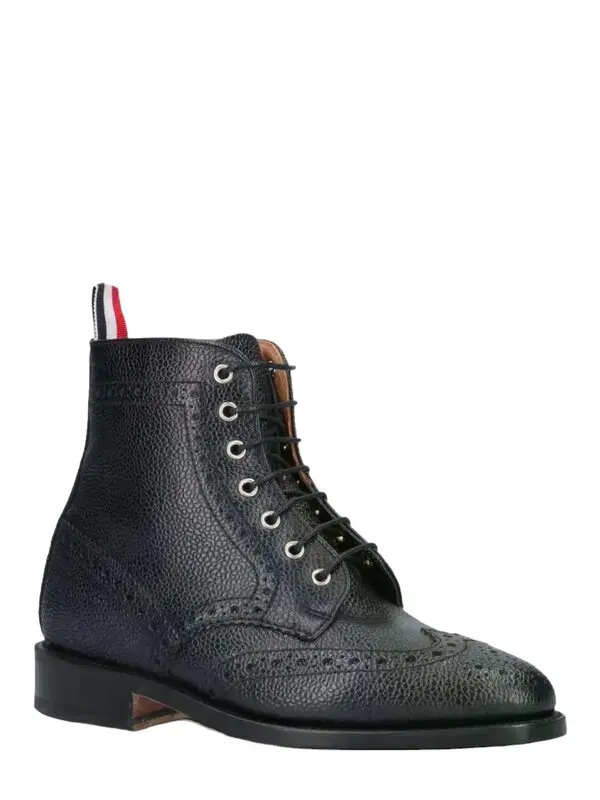 Thom Browne Wingtip Brogue Boots - Black