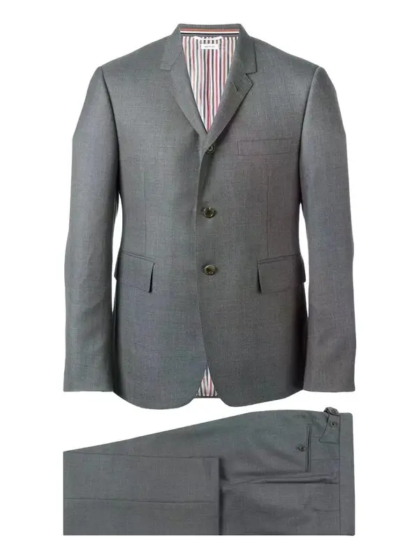 Thom Browne Single-breasted Wool Suit - Grey