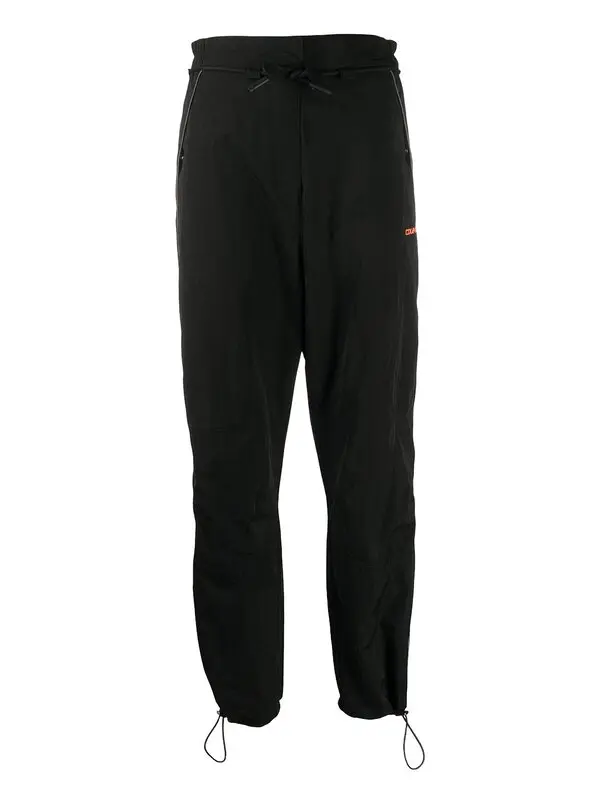 COUNTY OF MILAN Side Stripe Drawstring Track Pants - Black