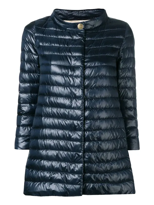 Herno Funnel Neck Padded Jacket - Blue