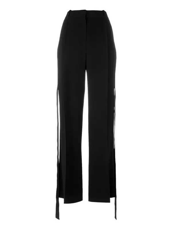 Givenchy Silk Blend Pleated Tailored Trousers - Black