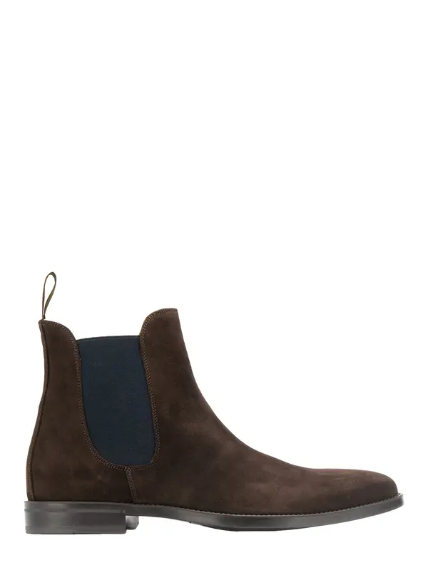 SCAROSSO Suede And Leather Chelsea Boots - Brown