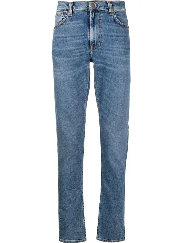 Nudie Jeans Mid Rise Straight Jeans - Blue