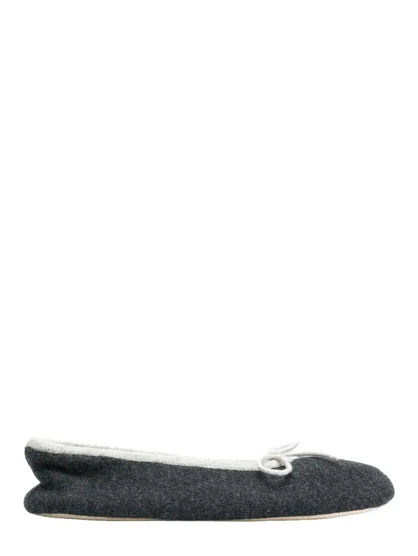 N.peal Bow Tie Slippers - Grey