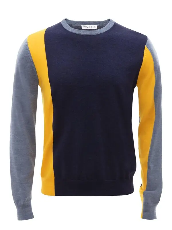 JW Anderson Colour-block Long-sleeve Jumper - Blue