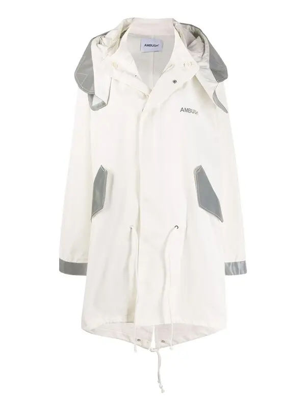 AMBUSH Oversized Hooded Coat - White