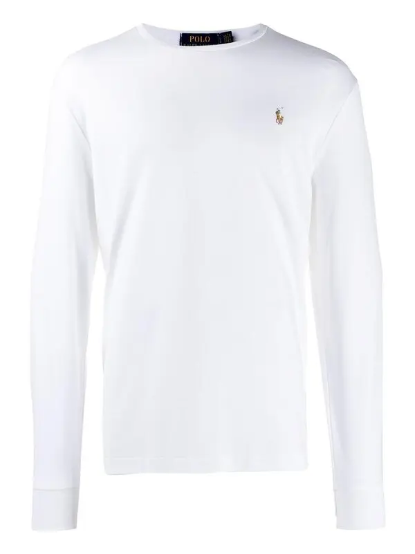 Polo Ralph Lauren Logo-embroidered Long-sleeve T-shirt - White