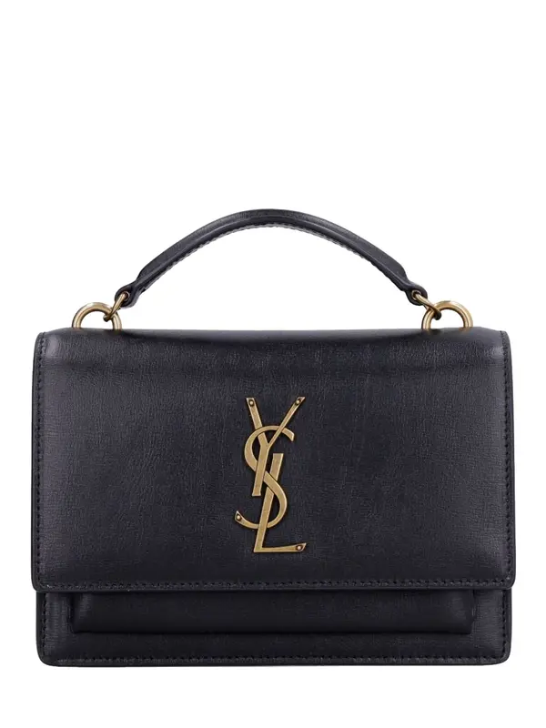 Saint Laurent Cassandra Leather Crossbody Bag - Black