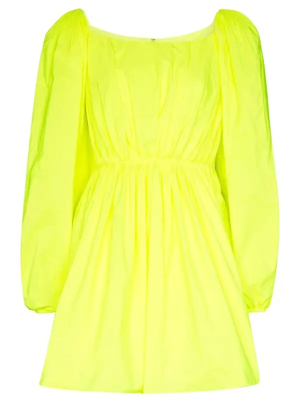 Valentino Garavani Puff Sleeve Mini Dress - Yellow