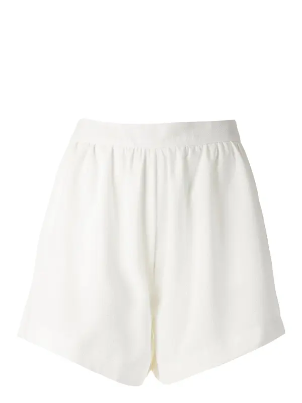 OLYMPIAH Genet Gathered Shorts - White