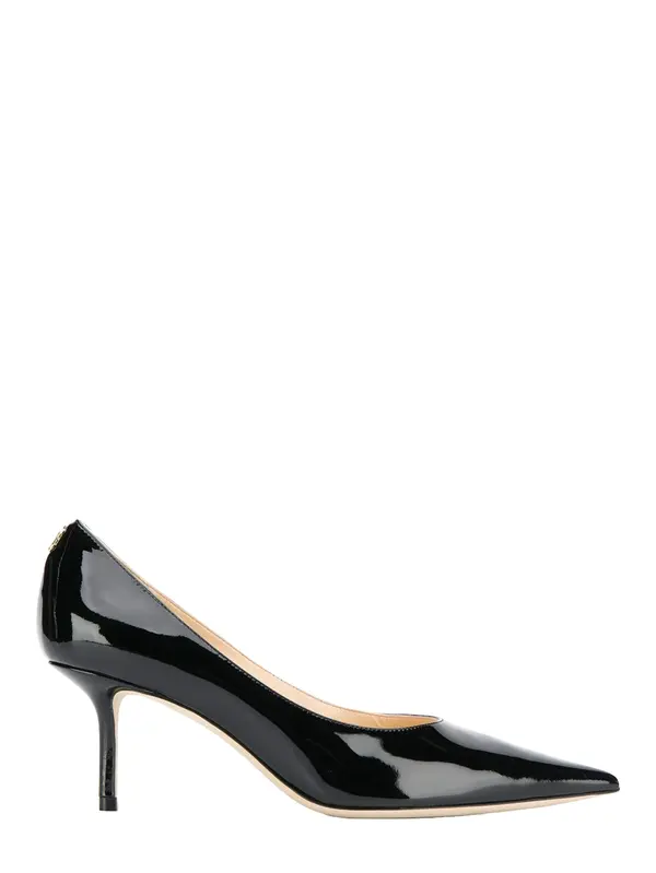JIMMY CHOO Logo Plaque Pumps - Black