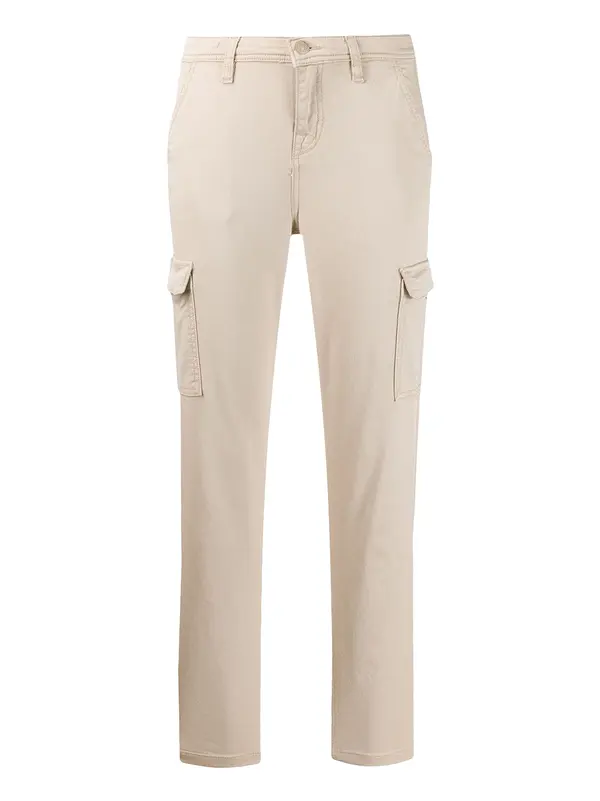 7 For All Mankind Cropped Slim-fit Trousers - Neutrals