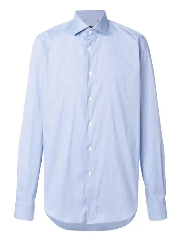 DELL'OGLIO Classic Long-sleeve Shirt - Blue