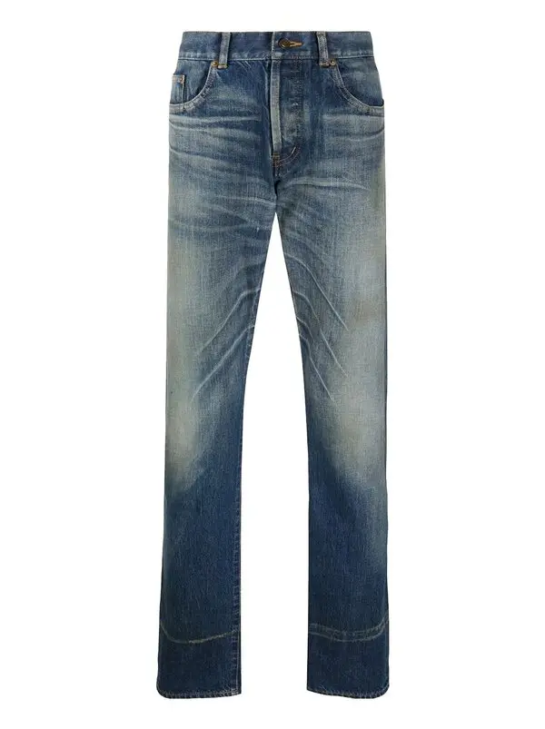 Saint Laurent Straight Cut Jeans - Blue