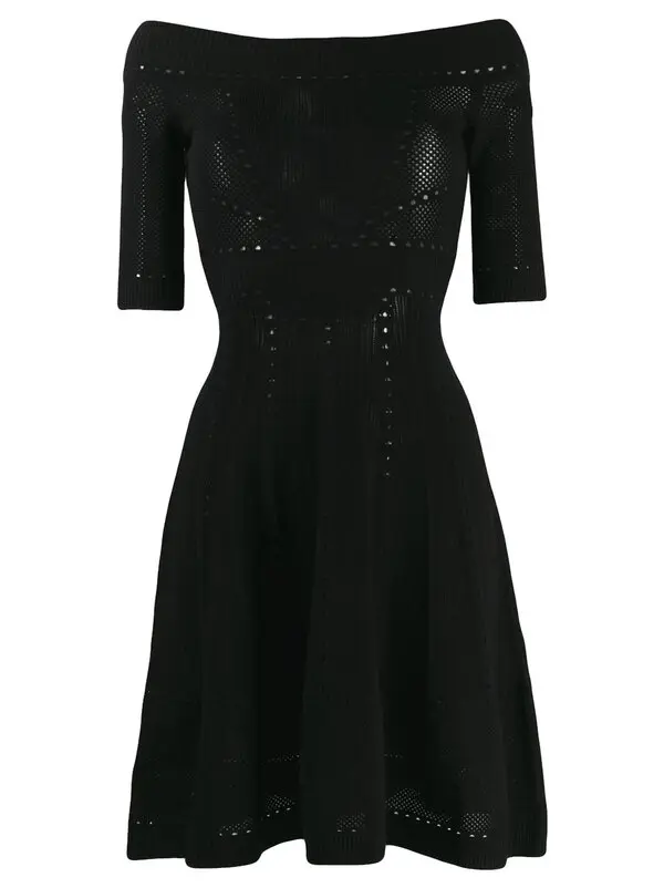 Dsquared2 Off-shoulder Knitted Dress - Black