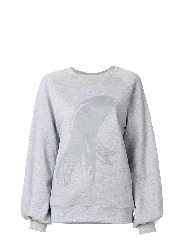 IOANA CIOLACU Printed Oversized Sweatshirt - Grey