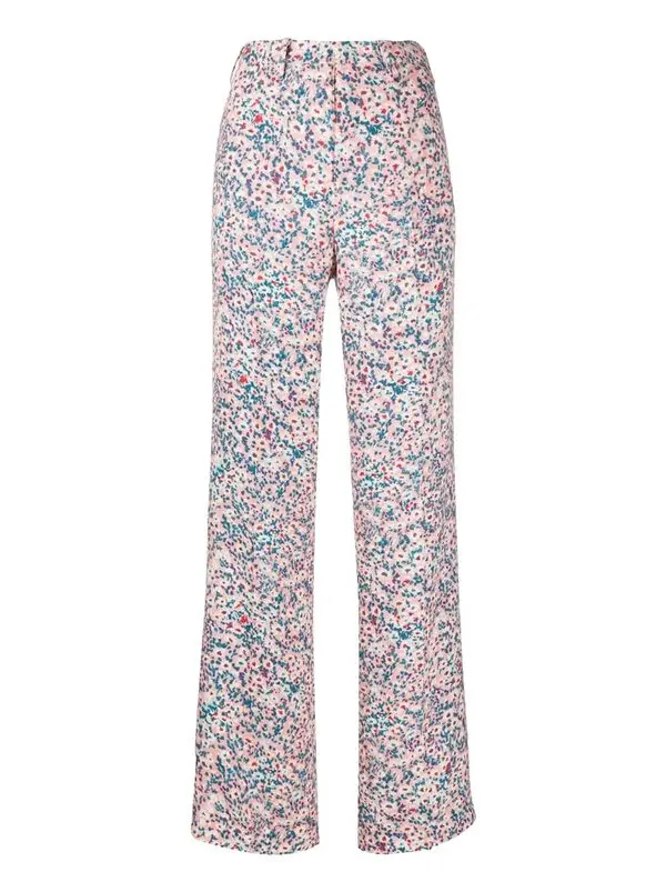N°21 Daisy Print Wide-leg Trousers - Multicolour