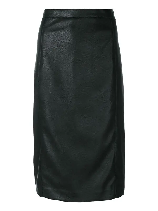 Stella McCartney Leather Look Pencil Skirt - Black