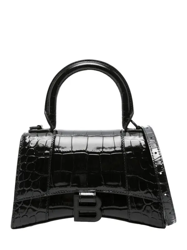 Balenciaga Hourglass Xs Top-handle Bag - Black