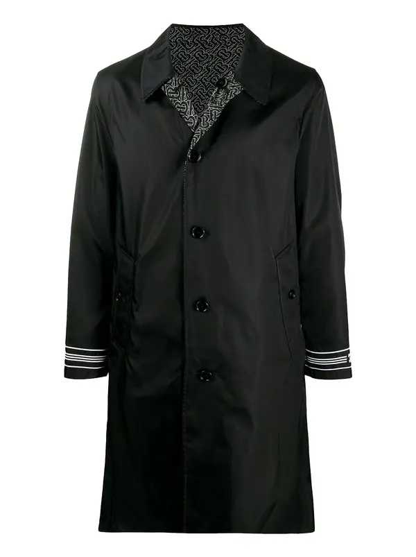 Burberry Monogram Reversible Trench Coat - Black