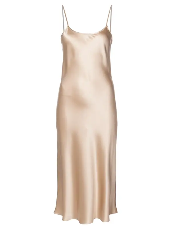 Voz Liquid Midi Dress - Neutrals