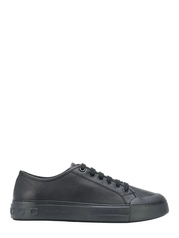 FERRAGAMO Gancio Low-top Sneakers - Black