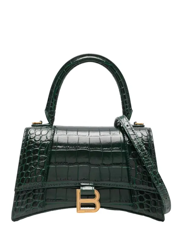 Balenciaga Hourglass Top Handle Bag - Green