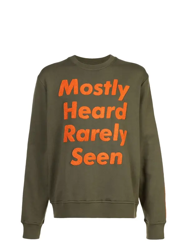 MOSTLY HEARD RARELY SEEN Logo Patch Crewneck Sweatshirt - Green