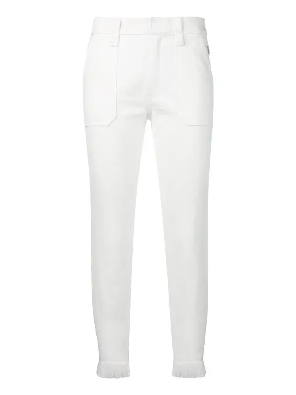 Chloé Fringe Trimmed Jeans - White