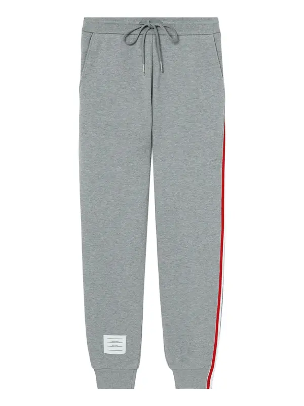 Thom Browne Classic Rwb Cotton Track Pants - Grey