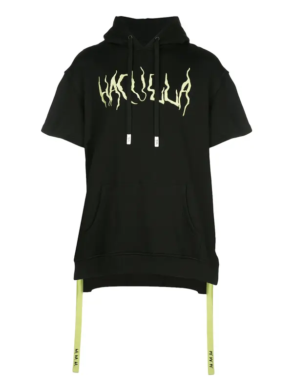 HACULLA. Masked Pins Short Sleeved Hoodie - Black